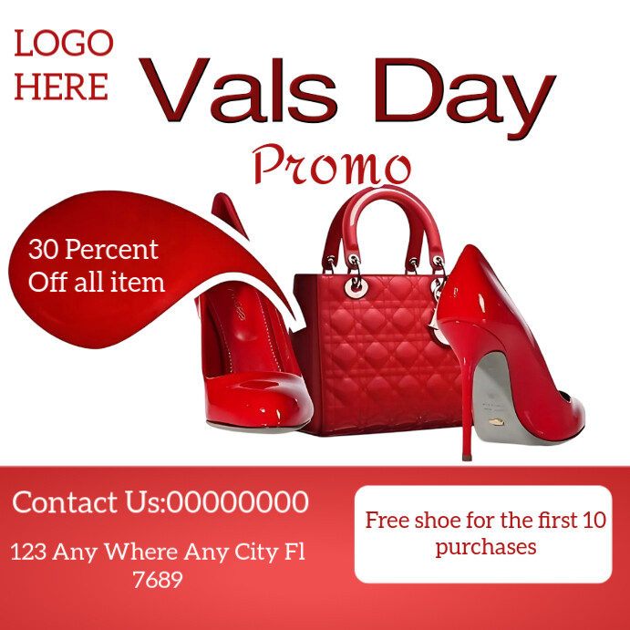 White Joyful Vals Day Promo Instagram Post Template | PosterMyWall
