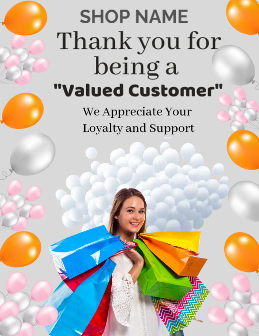 Copy of White Joyful Valued Customer Flyer (us Letter) | PosterMyWall
