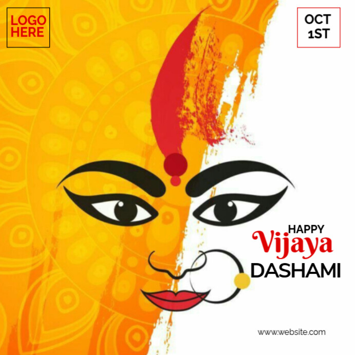 Copy of White Joyful Vijaya Dashami Instagram Post | PosterMyWall
