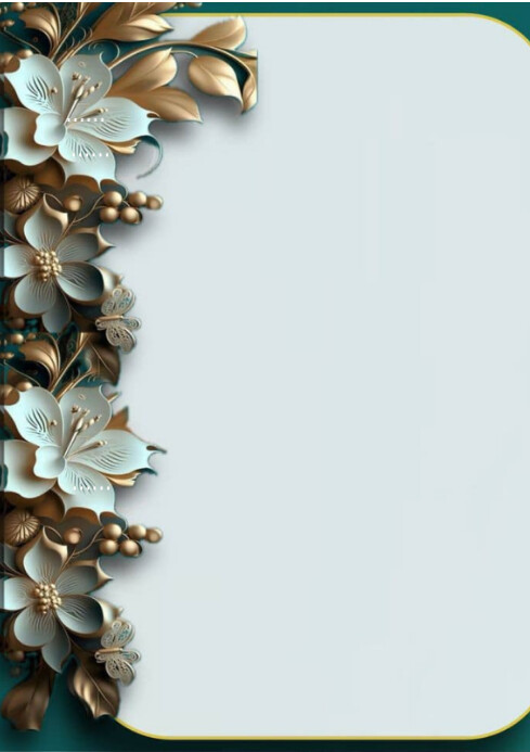 White Joyful Wedding Invitation A4 Template | PosterMyWall