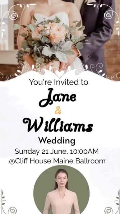 White Joyful Wedding Invitation Instagram Re Template | PosterMyWall