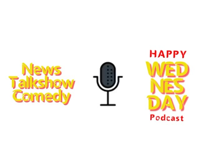 White Joyful Wednesday Podcast A4 Template | PosterMyWall