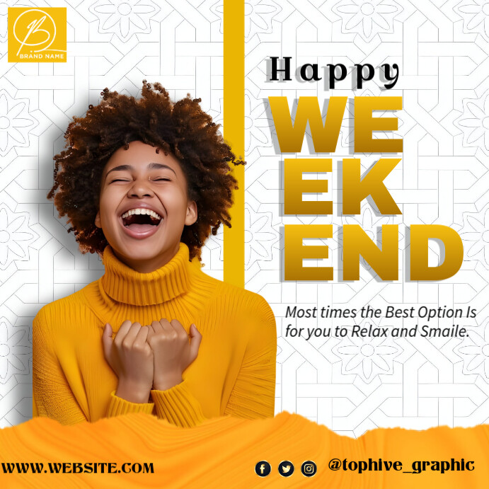 Copy of White Joyful Weekend Flyer Instagram Post | PosterMyWall