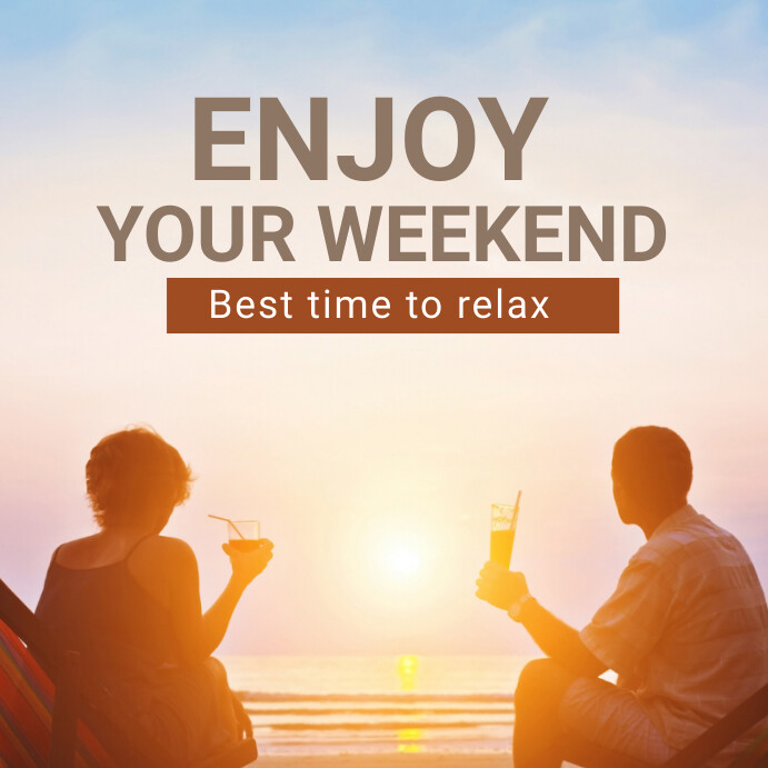 White Joyful Weekend Instagram Post Template | PosterMyWall