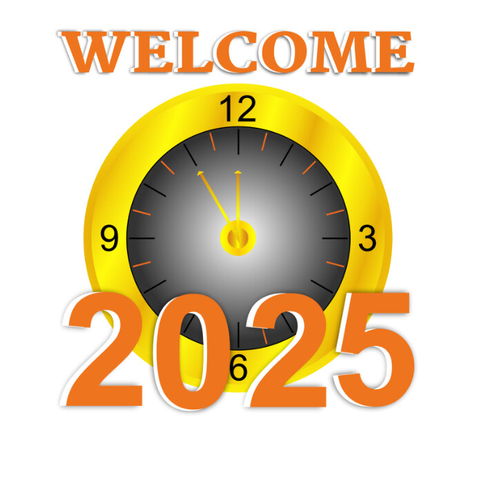 White Joyful Welcome 2025 Vector Instagram Post เทมเพลต | PosterMyWall