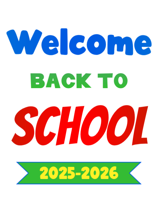 White Joyful Welcome Back To School 2025 2026 Flyer Banner Poster New ...
