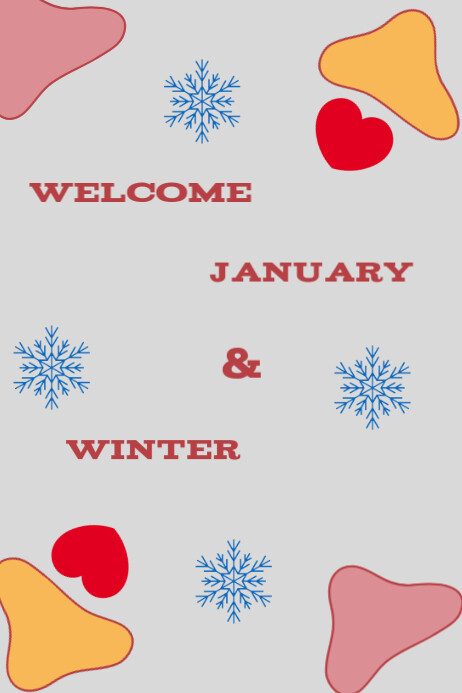 Copy of White Joyful Welcome January & Winter Poster | PosterMyWall