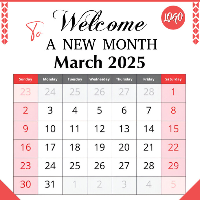White Joyful Welcome March 2025 Instagram Post Template | PosterMyWall