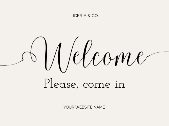 Copy of White Joyful Welcome Posts Please Come In Templates ...