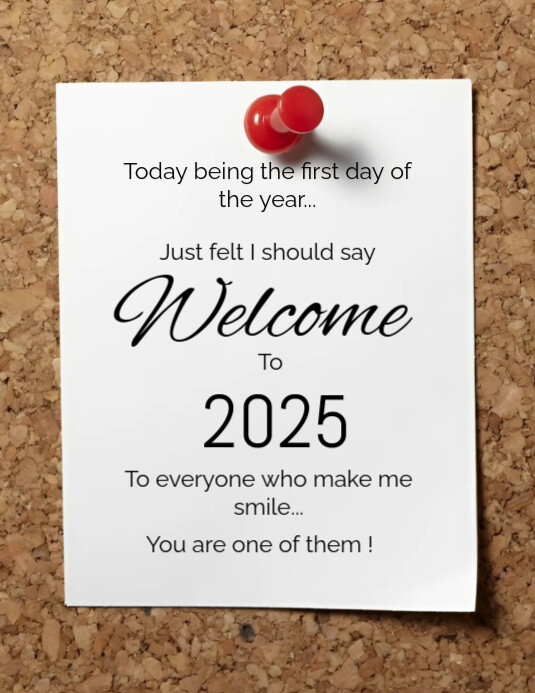 Copy of White Joyful Welcome To 2025 Flyer (us Letter) | PosterMyWall