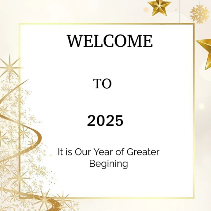 White Joyful Welcome To 2025 Instagram Post Template | PosterMyWall