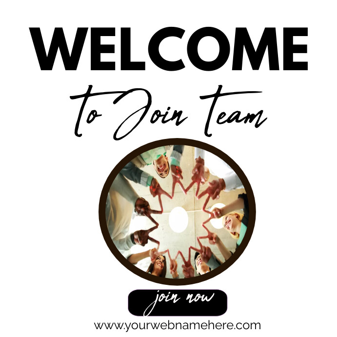 White Joyful Welcome To Join Team Instagram Template | PosterMyWall
