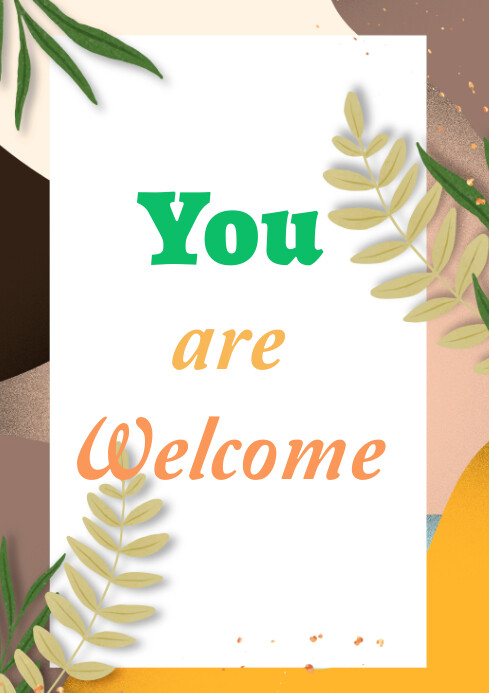 Plantilla de White Joyful Welcoming Poster A4 | PosterMyWall