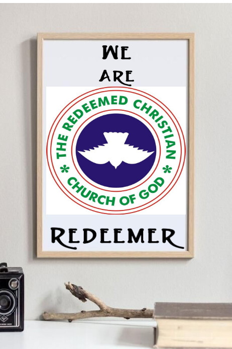 White Joyful White And Black Redeem Church Logo Poster Template ...