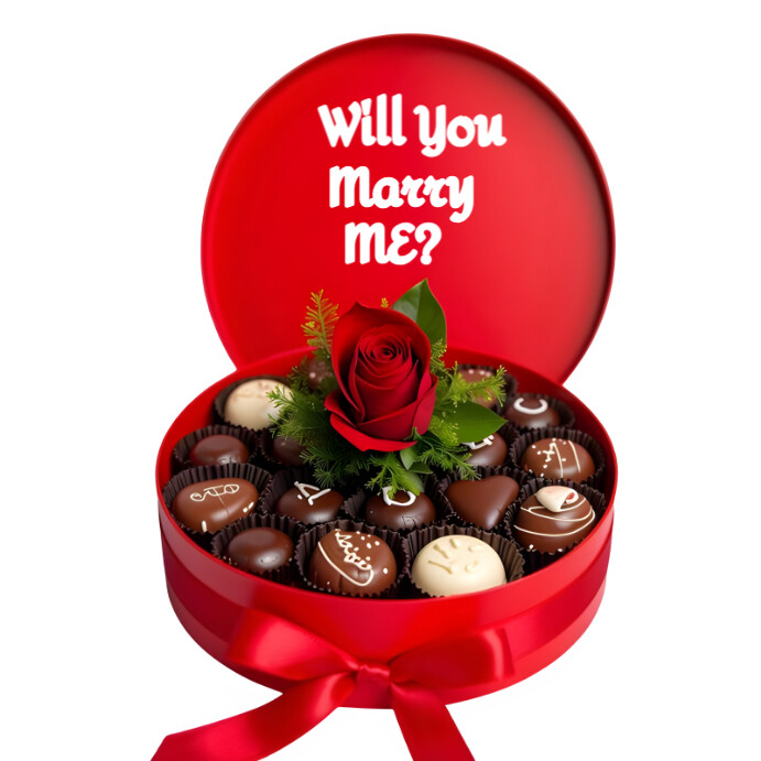 White Joyful Will You Marry Me Poster Flyer Instagram Post Template ...
