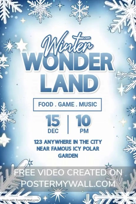 Copy of White Joyful Winter Wonderland Party Poster | PosterMyWall