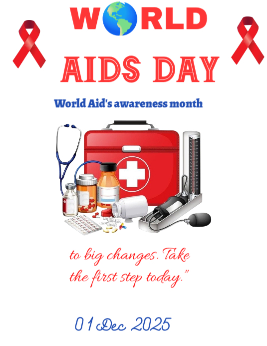 White Joyful World Aids Day Flyer (us Letter) Template | PosterMyWall