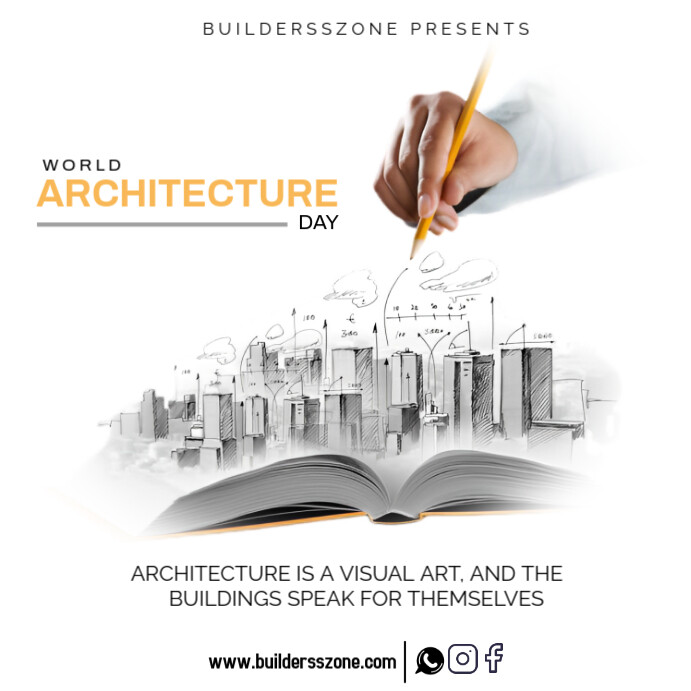 Copy of White Joyful World Architecture Day Instagram Post | PosterMyWall