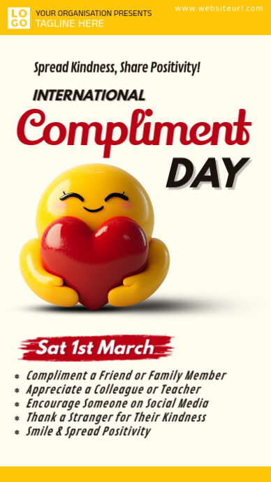 Copy of White Joyful World Complement Day Instagram Story | PosterMyWall