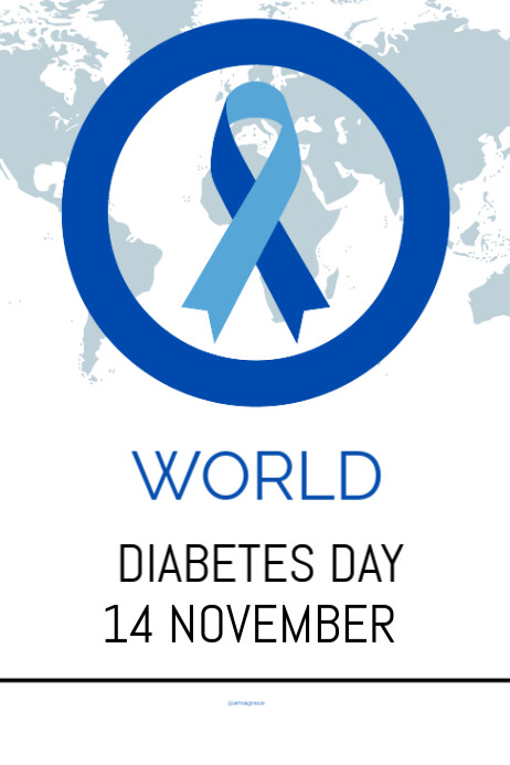 White Joyful World Diabetes Day Poster Template | PosterMyWall
