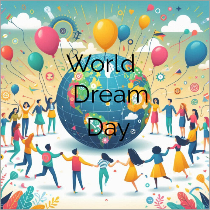 Modèle White Joyful World Dream Day Instagram Post | PosterMyWall