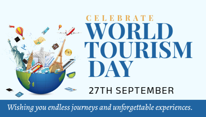 Copy of White Joyful World Tourism Day Blog Header | PosterMyWall