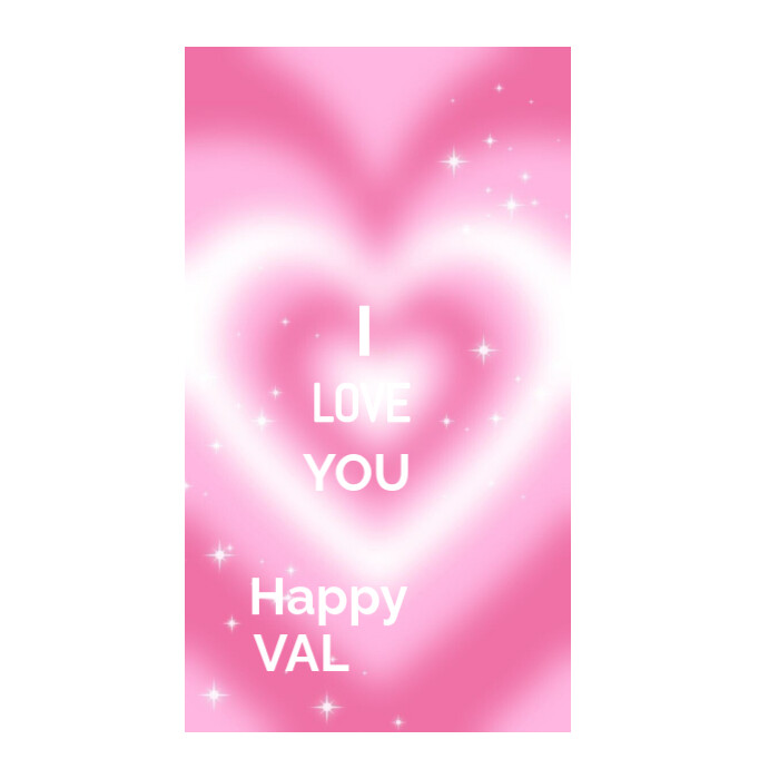 White Joyful Y2k I Love You, Happy Val Frame Instagram Post Template ...