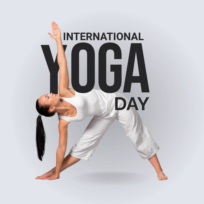 White Joyful Yoga Day Instagram Post Template | PosterMyWall
