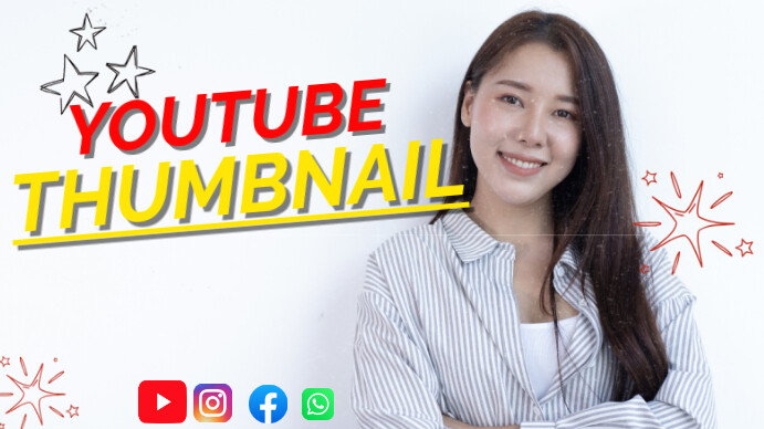 White Joyful Youtube Youtube Thumbnail Template | PosterMyWall