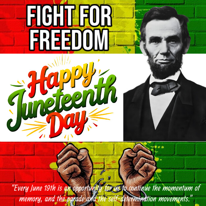 White Juneteenth Day Instagram Post Template | PosterMyWall