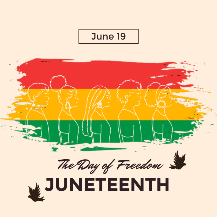 Modèle White Juneteenth Freedom Day Instagram Post | PosterMyWall