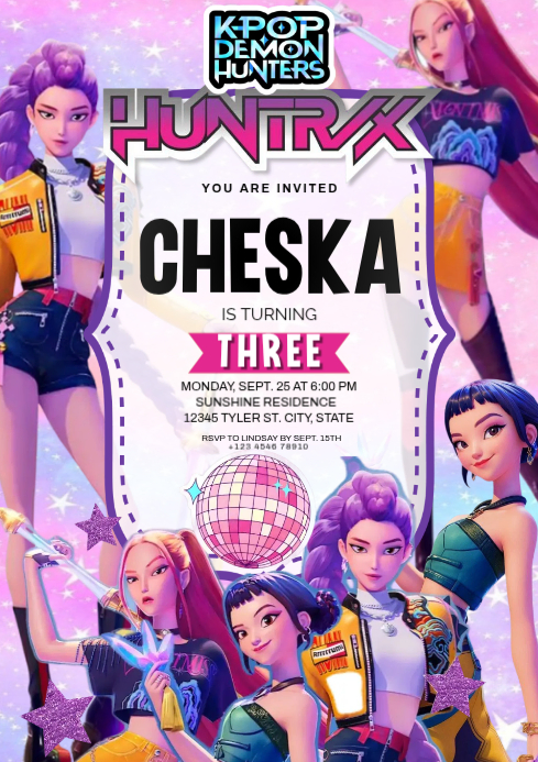 White K-pop Birthday Invitation A4 Template | PosterMyWall