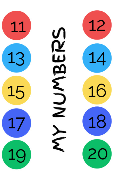 White Kids Number Poster Template | PosterMyWall