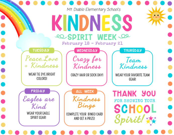 White Kindness Spirit Week Flyer Template | PosterMyWall