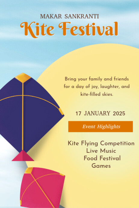 Copy of White Kite Flying Festival Poster | PosterMyWall