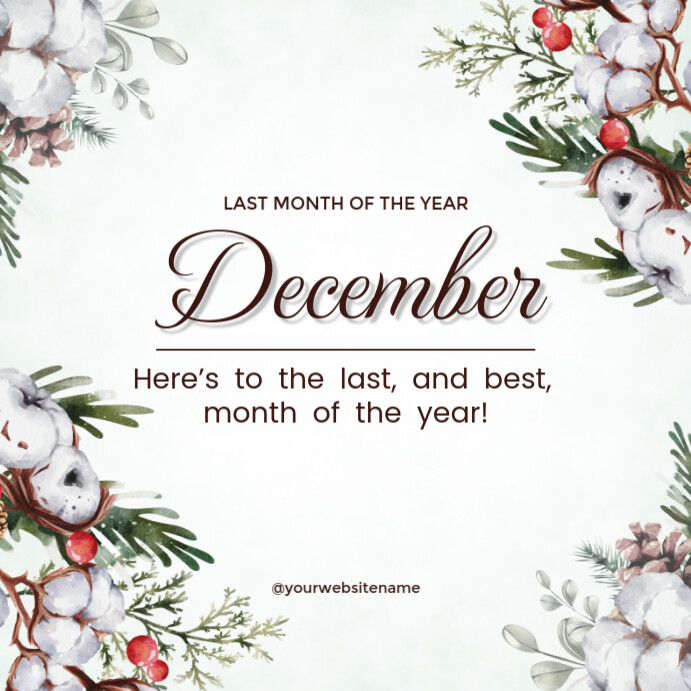 White Last Month Of The Year Instagram Post Template | PosterMyWall