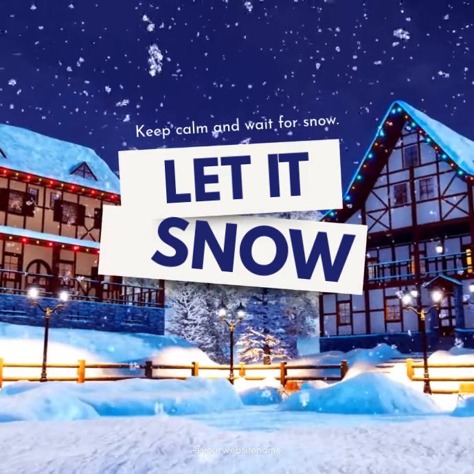 Plantilla de White Let It Snow Instagram Post | PosterMyWall