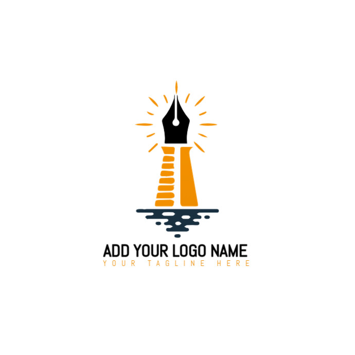 White Lighthouse/fountain/pen/vector/brand/business/symbol/identity ...