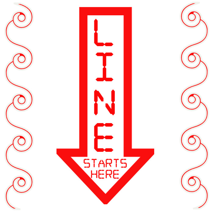 Copy of White Line Starts Here Signboard Square (1:1) | PosterMyWall