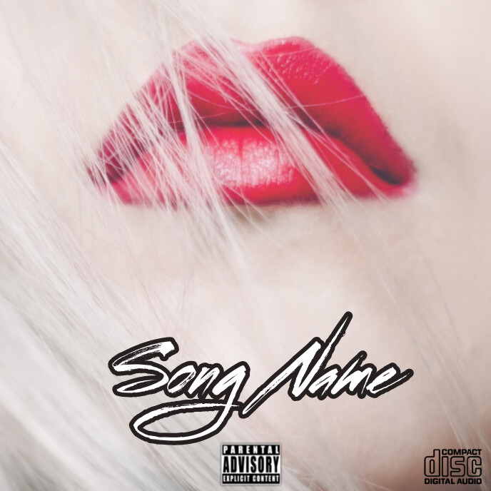 White Lips Music And Mixtape Cover Album Cove Template | PosterMyWall