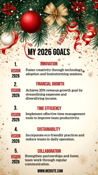 White List-based 2026 Goals Instagram Story Template | PosterMyWall