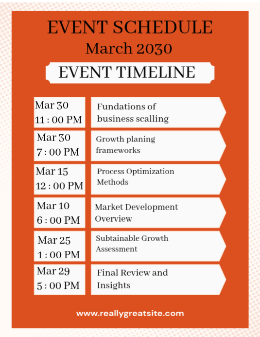 White List-based Business Event Schedule Flyer Template | PosterMyWall