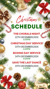 White List-based Christmas Event Schedule Instagram Story Template ...