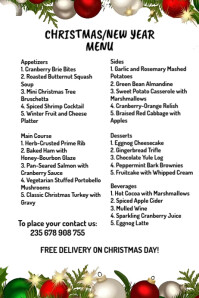 Christmas Menu Ads Template | PosterMyWall