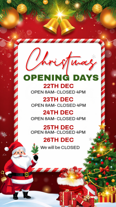 White List-based Christmas Open Hours Template Instagram Story ...