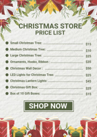 Christmas price list Template | PosterMyWall