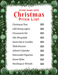 Christmas Price List Flyer Template | PosterMyWall