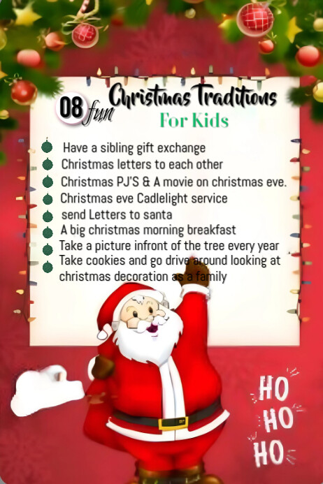 White List-based Christmas Tradition Poster Template | PosterMyWall