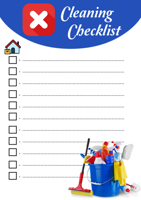 Copy of White List-based Cleaning Checklist A4 | PosterMyWall