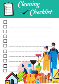 White List-based Cleaning Checklist A4 Template | PosterMyWall
